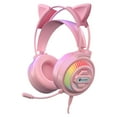 Zaroyeax Stereo Gaming Headset With Mic 35mm Sound Detachable Pussy Ear Headphones Lightweight