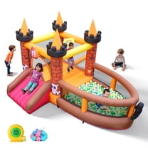 Outfunny Inflatable Bounce House, Indoor & Outdoor Bounce House for Big ...