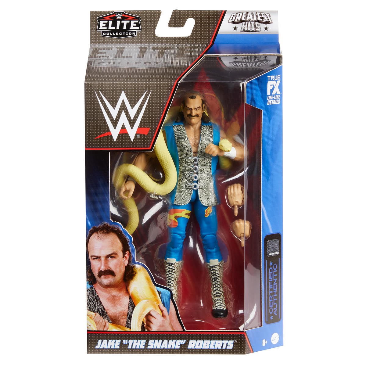 WWE Jake “The Snake” Roberts Elite Collection Action Figure, 6-inch ...