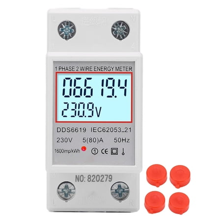 DIN Rail Electricity Meter,LCD Digital Electricity Meter Frequency ...