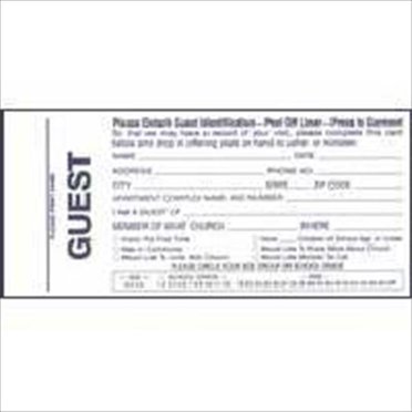 Guest Information Card (Other merchandise) - Walmart.com