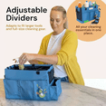 Multiuse Cleaning Caddy with Waist and Shoulder Strap 9 Pockets Mesh ...