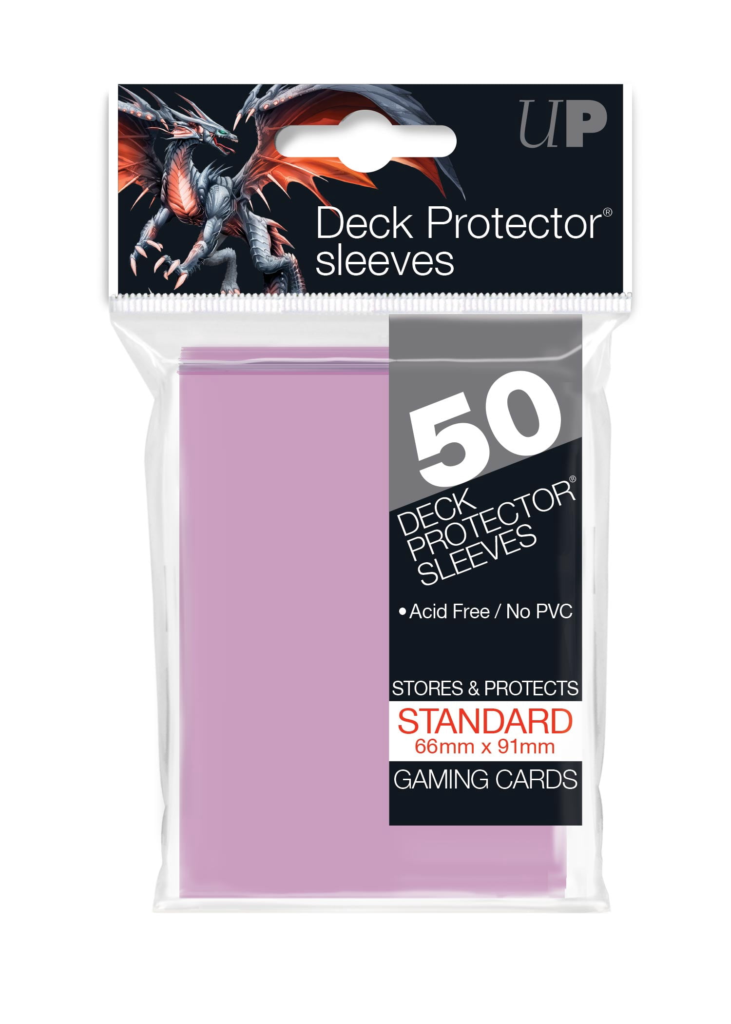 Bright Pink Standard Card Sleeves 66mm X 91mm 50 Deck Protectors 