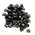 100pcs 10mm Square DIY Leathercraft Black Metal Punk Spikes Spots ...