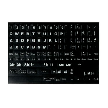HQRP English QWERTY Laminated Keyboard Stickers for All PC & Laptops ...