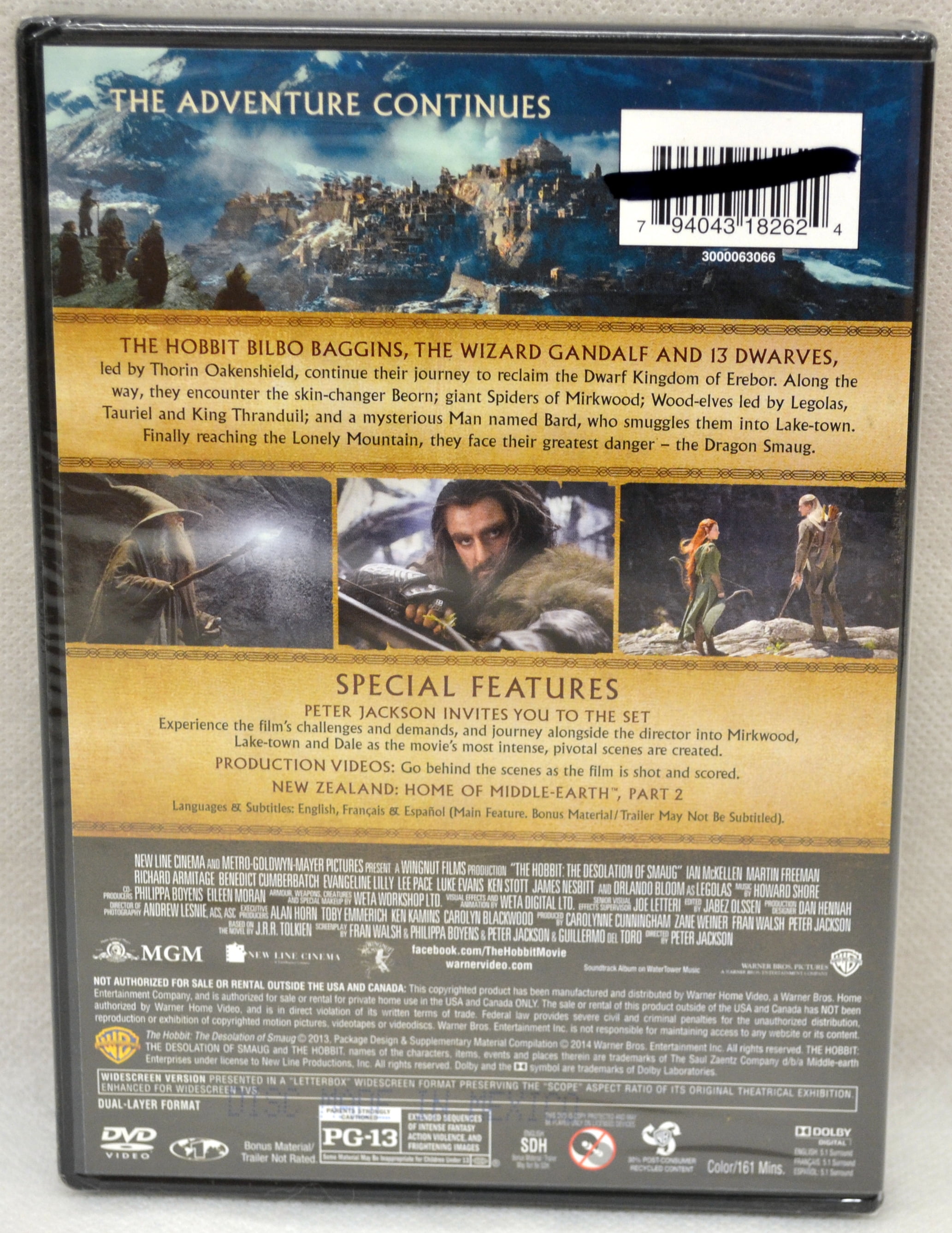 The Hobbit Desolation Of Smaug Dvd Cover