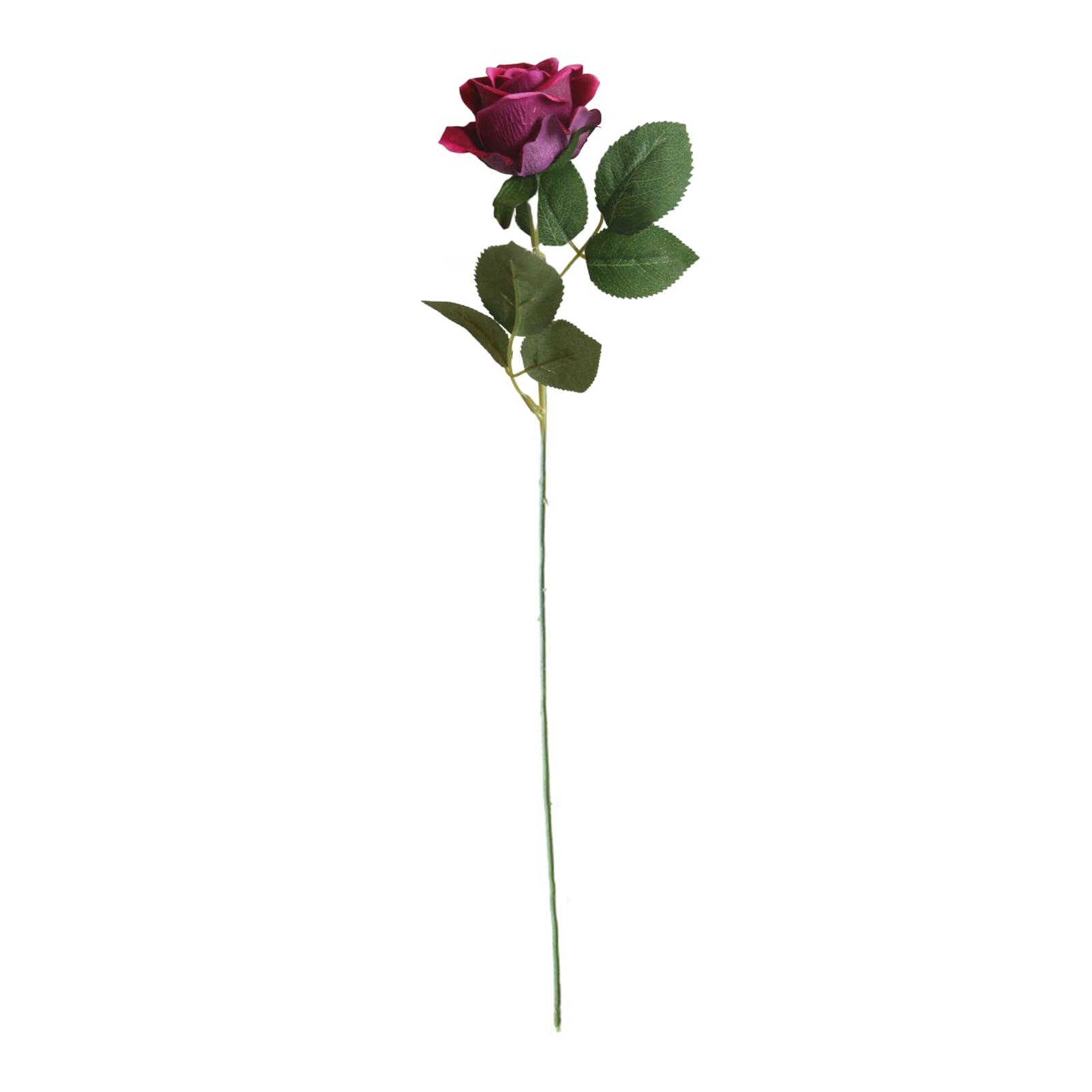 Rose Artificial Flower, Single Stem Fake Floral Bridal Wedding Bouquet ...