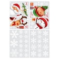 Christmas Snowflakes Santa Decoration Static Glass Stickers Atmosphere ...