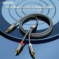 RCA to 2RCA Subwoofer Cable Audio, 4 FT Cable 2RCA to 1RCA Bi ...