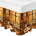 Fall View Bed Skirt California King Size 18 Inch Drop, Window Landscape ...