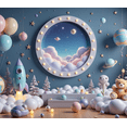 Yatrandify Decorative Balloons Space Theme Moon Stars Banner for Kids ...