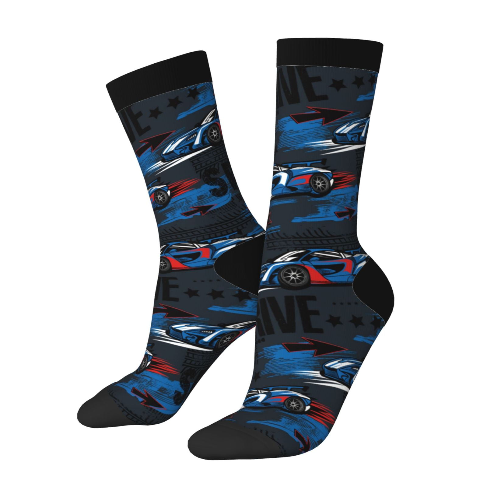 Click here for Saiise Blue Sports Car Print Unisex Crew Socks  Ca... prices