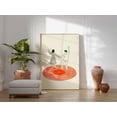 Affixzi Dancing Couple Wall Art Print, Retro Record Player Poster ...