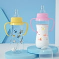 Portable Baby Feeding Bottle 250ml Silicone Baby Bottle with 2 Handle ...