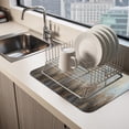 Brown Blue Gradient Dish Drying Mats for Kitchen Counter, Modern ...