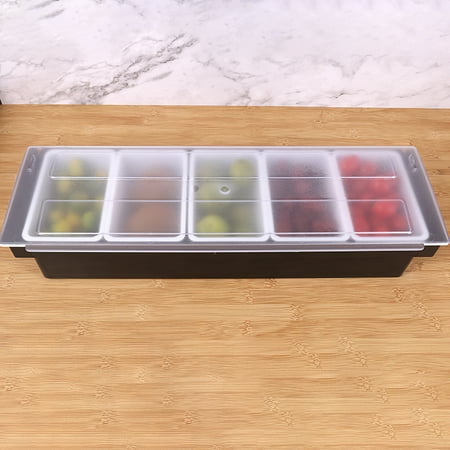 6 Compartment Detachable Seasoning Case Bar Condiment Bar Drinks Fruit ...