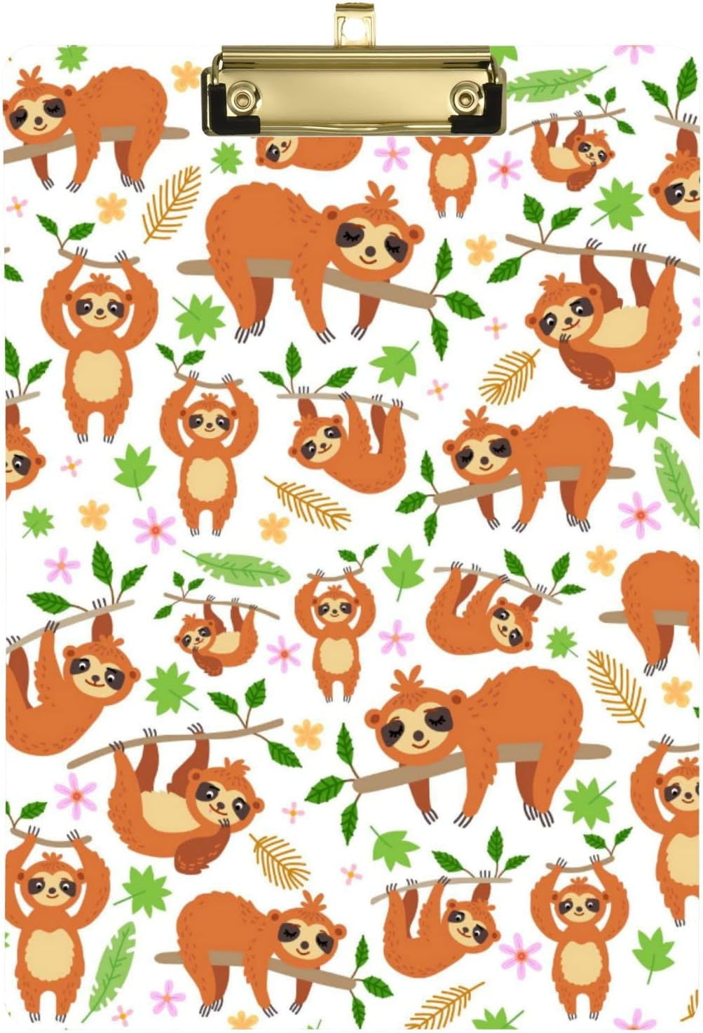 FMSHPON Cartoon Sloth Clipboard Hardboard Wood Nursing Clip Board and ...