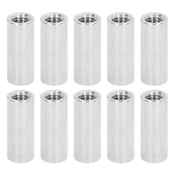 10 Pcs Connecteur Rond Écrou M8x1.25 L30mm Écrous de Couplage en Acier Inoxydable Kit de Manchon ...