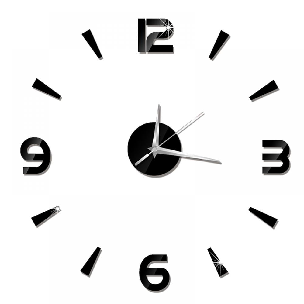 Magazine Brief Fashion Wall Clock For Living Room Design Acrylic Mirror ...