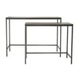 Bloomingville Oak Metal and Acacia Nesting Tables, Black, Small and ...