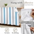 Blue Grey Stripe Cabinet Curtain, Classic Modern Sink Skirt for ...