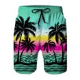 Lollipie Mens Swim Trunks Quick Dry Printed Board Shorts Summer Beach