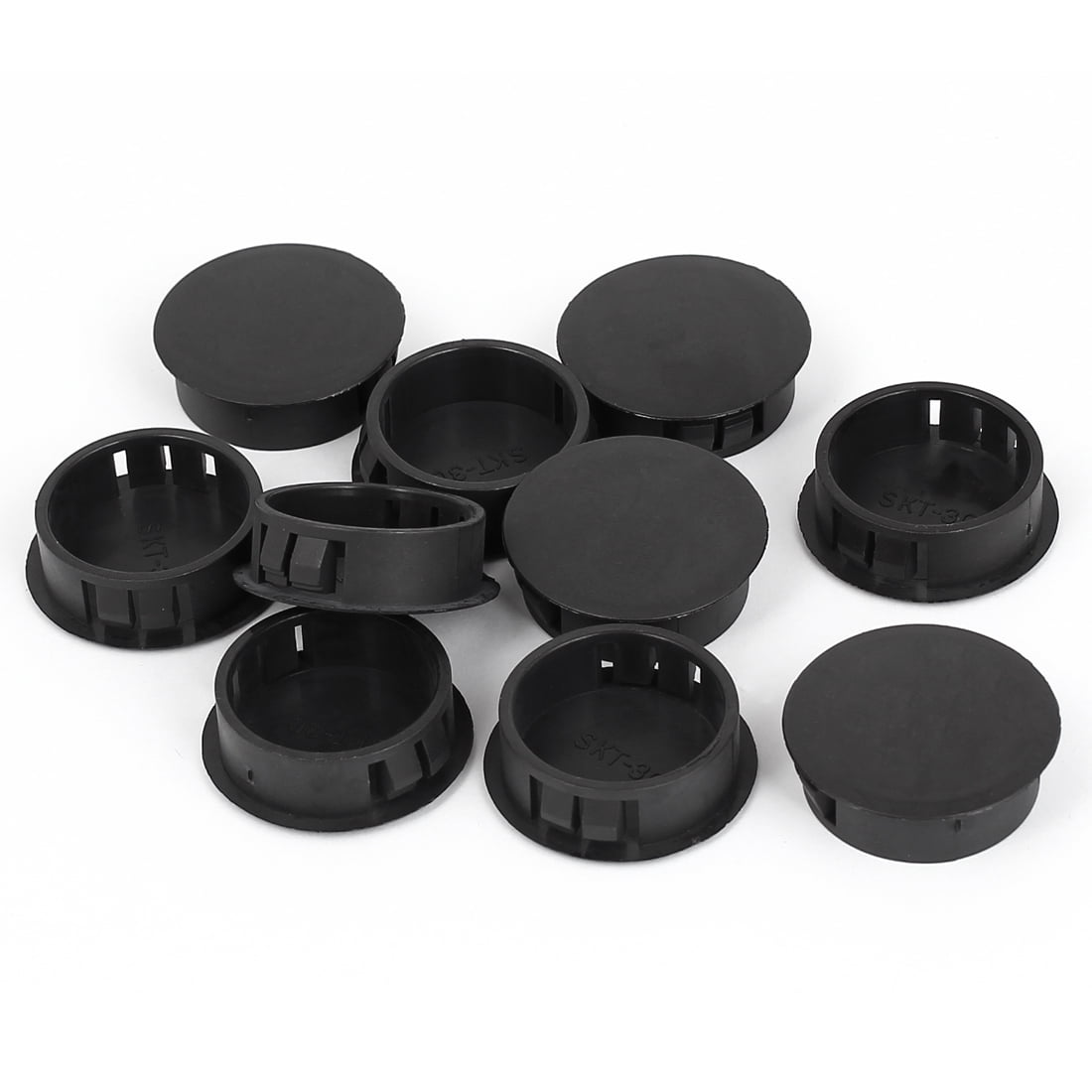 10-pcs-plastic-30mm-diameter-flush-mounted-hole-plug-caps-cover-black