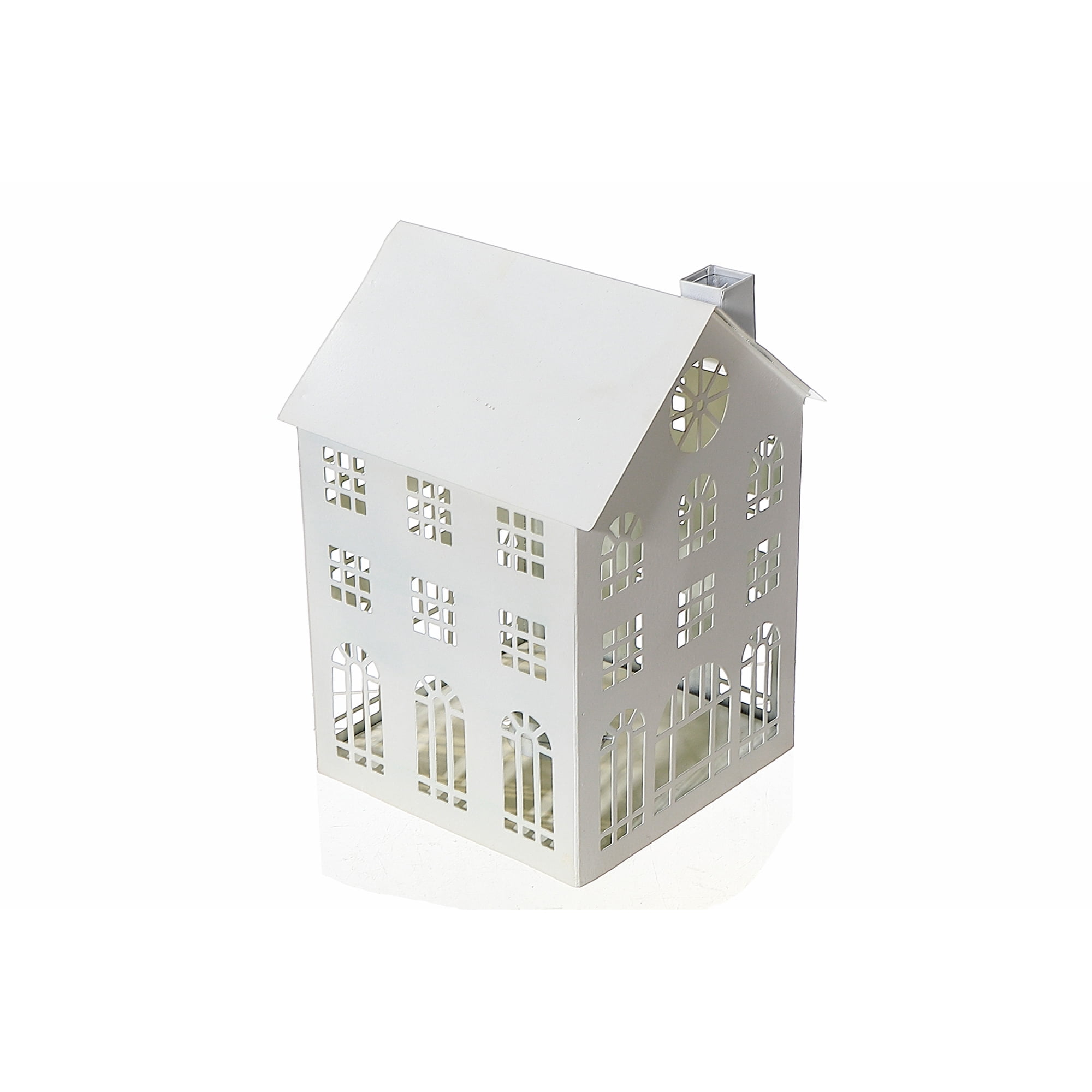 Click here for Ih Casadécor White Metal House Tealight Holder (Me... prices