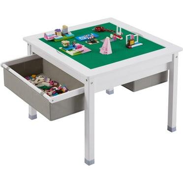 Life Finds Toddler Activity Play Table with Storage Drawers for Lego ...