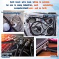 Split Wire Loom Tubing 1/4", 1/2", 3/8" X 100 ft Black Flexible ...