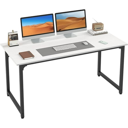 55 Inch Home Office Computer Desk, Modern Industrial Simple Table ...