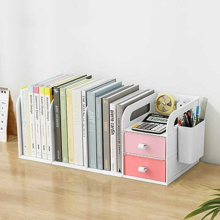 Desktop Bookshelf with Pen Holder,Wooden Desktop Organizers and ...