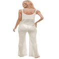 LYMAYTER Womens Crochet Sling Top & Lounge Pants Summer Vacation Beach ...