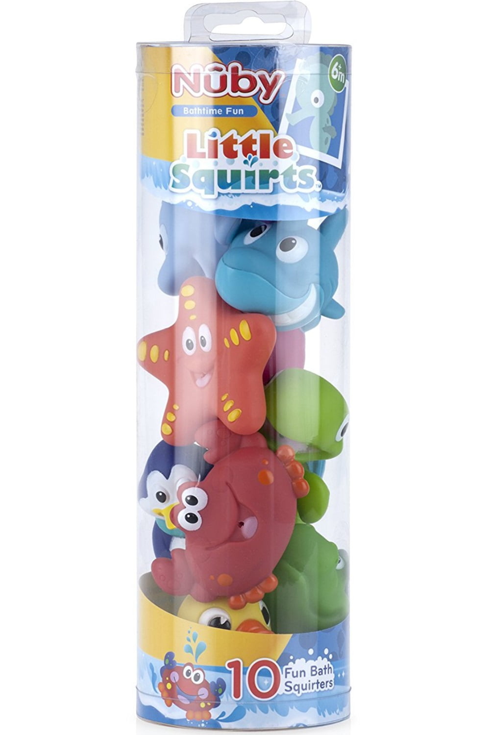 Nuby 10-Pack Little Squirts Fun Bath Toys, Assorted Characters ...