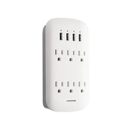 GE 34133 7-Outlet Surge Protector with Coaxial Protection, 8' Cord ...