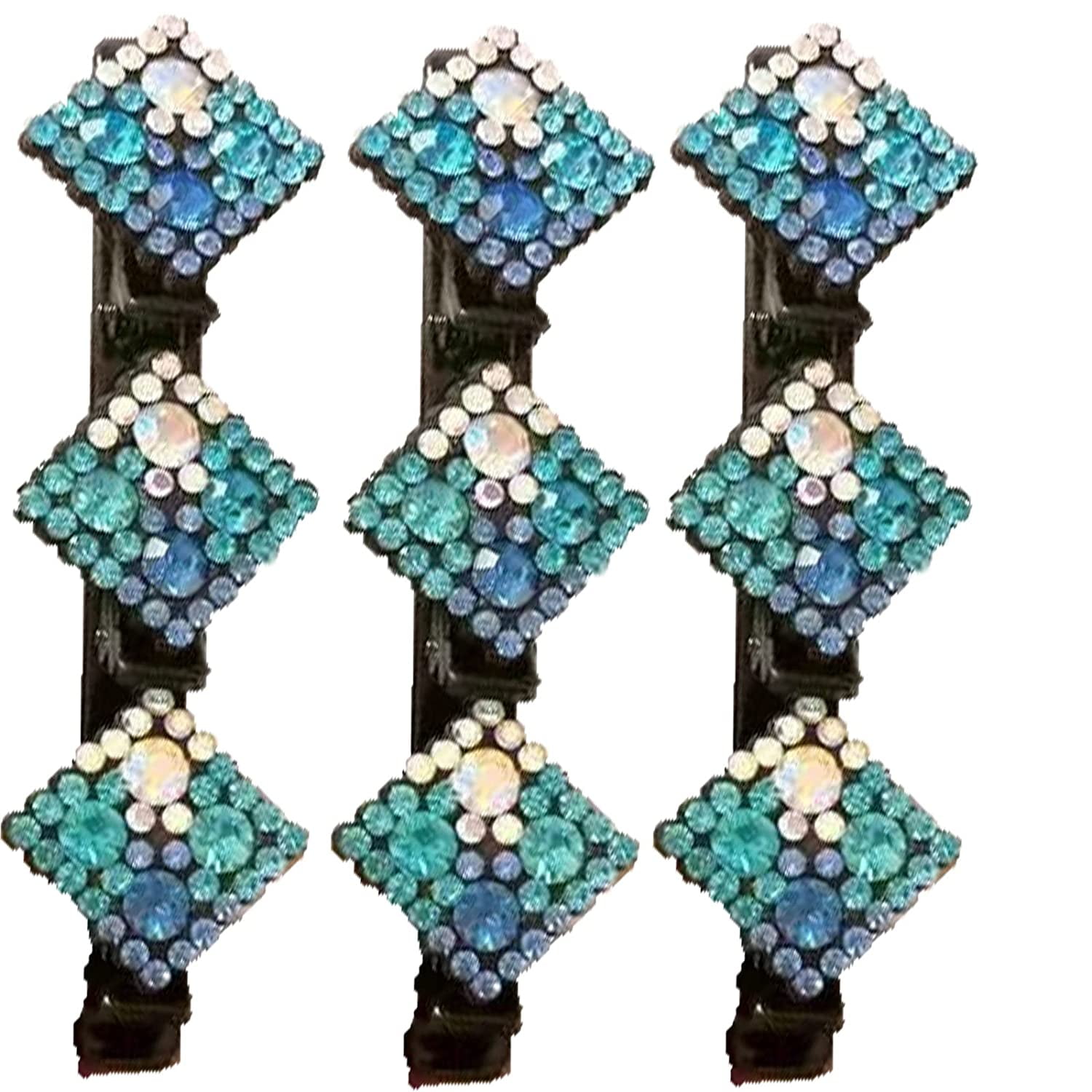 3PCS Double Layer Band Hairpin Twist Plait Headband Alligator Hair Claw ...