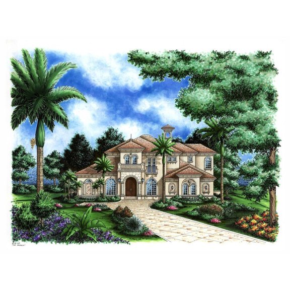556-109: European Italianate 5 Bed, 7 Bath Luxury Home Plan, 7340 Sq Ft ...