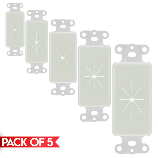 Cmple - [5 Pack] Insert with Flexible Opening for Decorator Wall Plates ...
