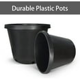 SHZAITOR 10-Pcs Black 15 Gallon Circular Seedling Pots Plastic Plant ...