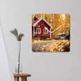 16 Inch Wall Clock Battery Operated Square Clock for Office, Kitchen ...