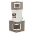 TRIXIE Lilo Cat Tower, Gray, Modular, 3-Story Condo, Sisal Scratching ...