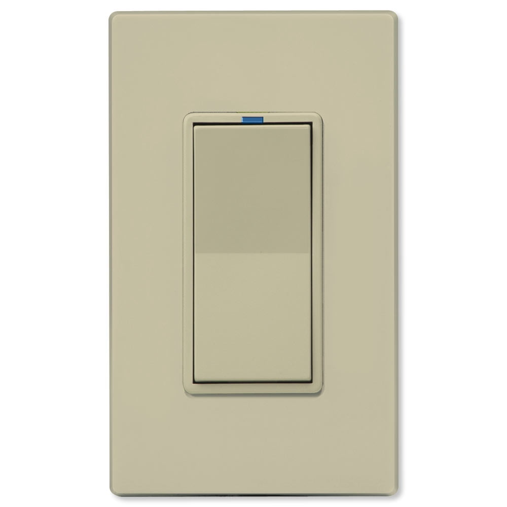 PCS PulseWorx UPB LED/CFL Dimmer Wall Switch, 600W, Ivory (WS1DL-6-I ...