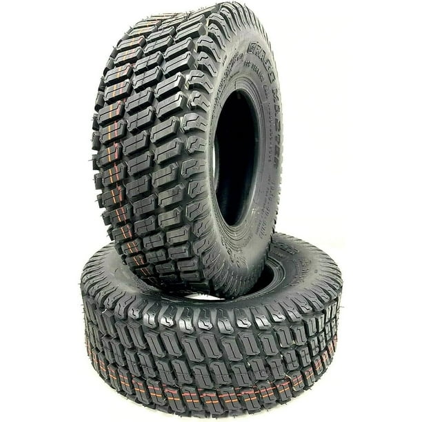 Two 18x6.50-8 Lawn Mower Tractor Tires Tubeless Heavy Duty 18x650x8 18 ...