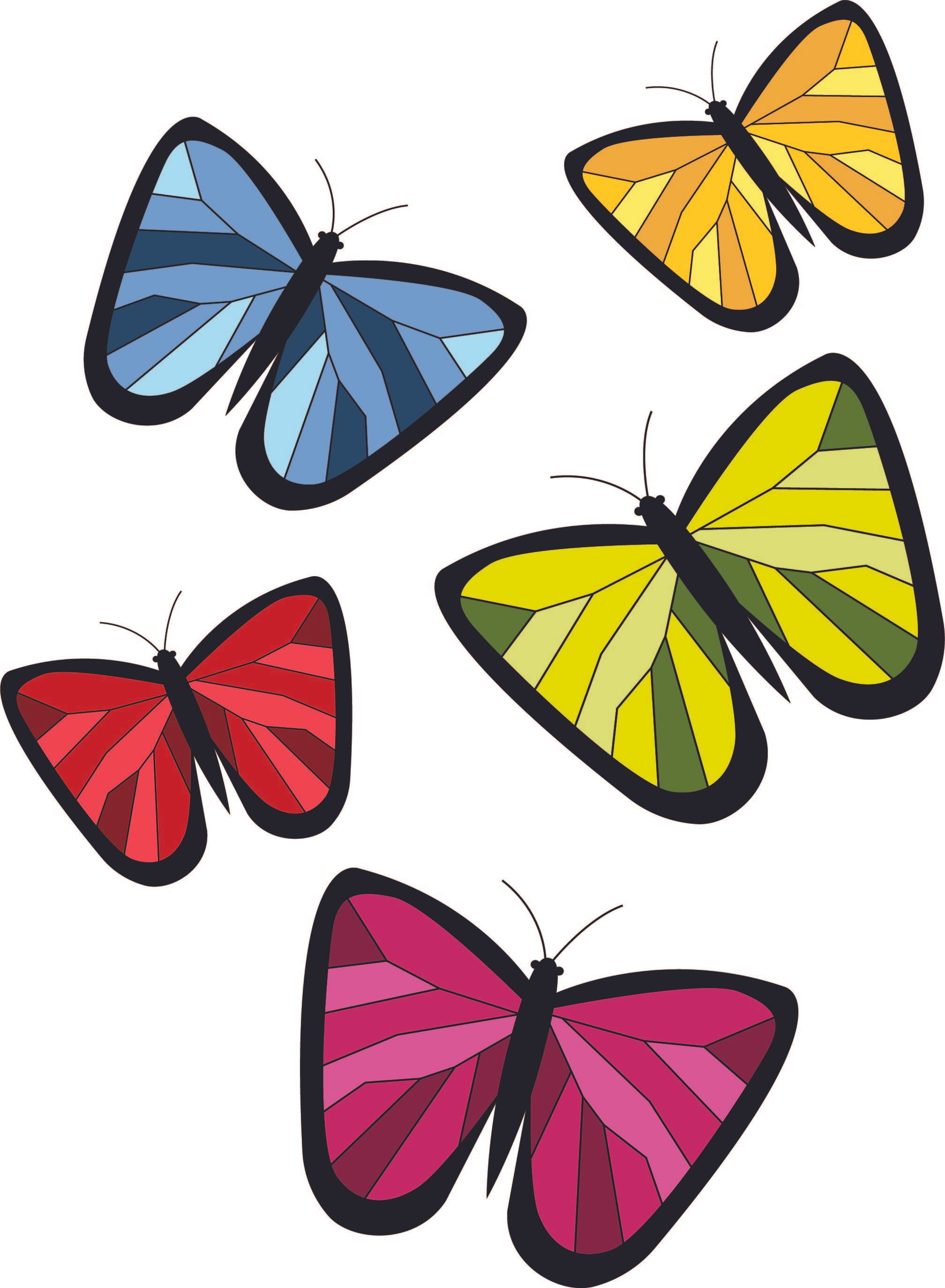 Home Art Multicolored Butterfly Decoration Mosaic Design Adhesive Wall ...