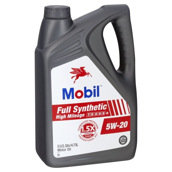 Mobil Full Synthetic High Mileage Motor Oil 5W-20, 5 Quart - Walmart.com