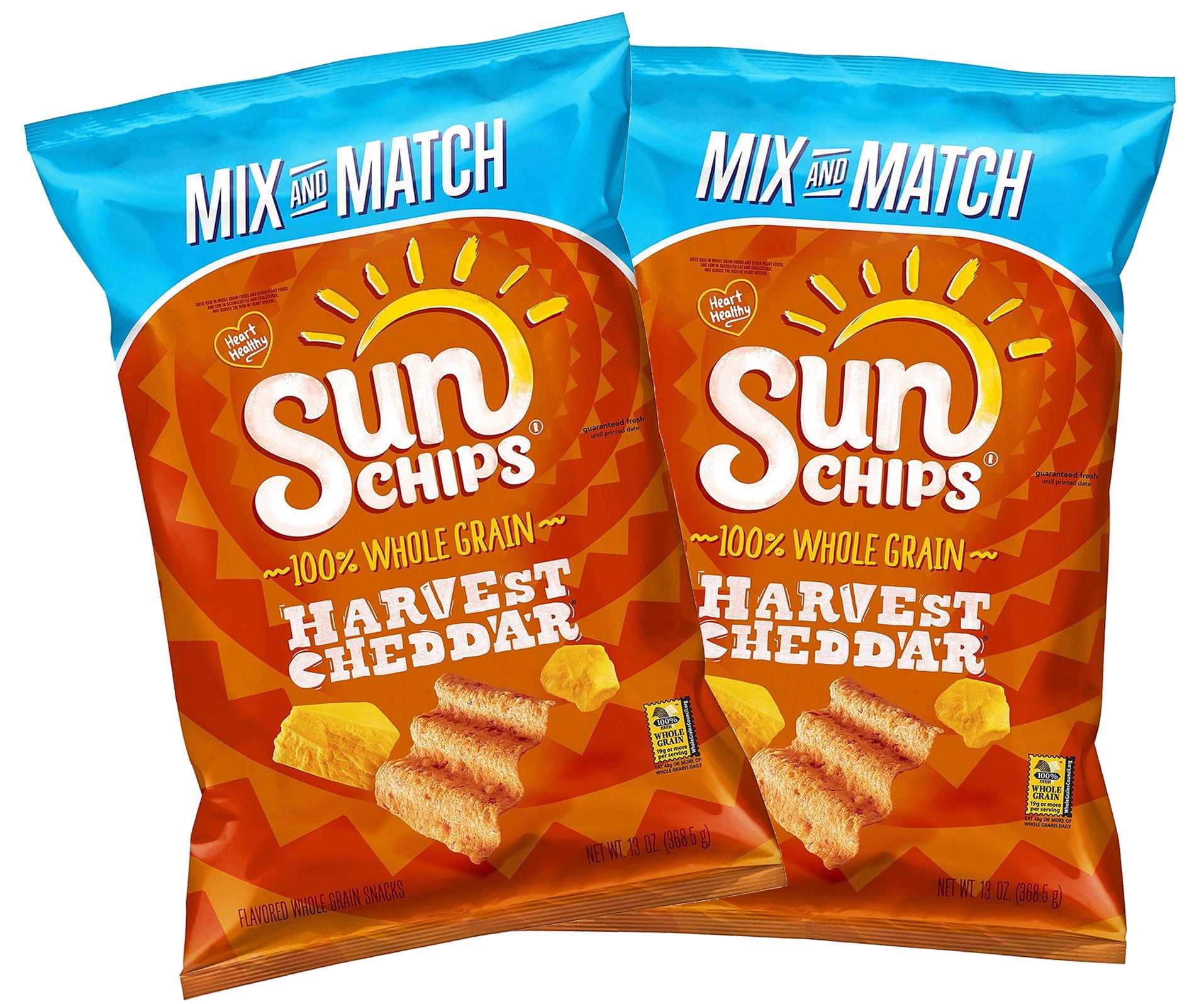 SunChips Harvest Cheddar Multigrain Snacks (13 oz.) - 2 PACK - Walmart.com