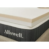 Allswell 4" Memory Foam Mattress Topper Infused with Copper Gel, Queen ...