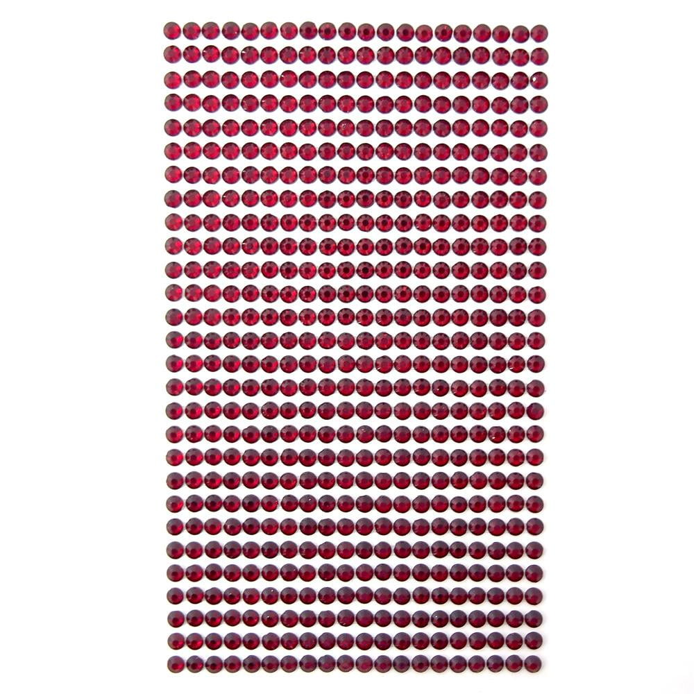 Round Adhesive Diamond Gem Stickers, Ruby, 4mm - Walmart.com
