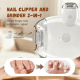 Universal Automatic Fingernail Grinder, Electric Nail Clipper with LED ...