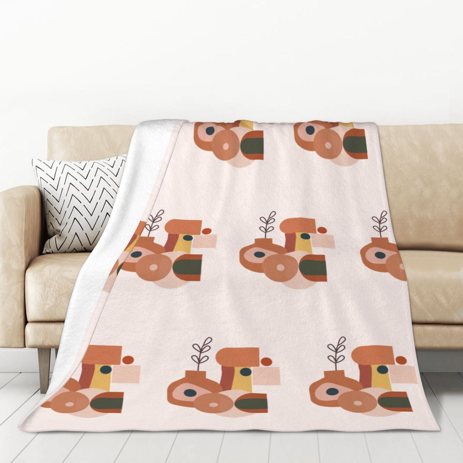 XMXT Throw Blankets, Abstract Aesthetic Pattern Pink Bed Blanket for ...